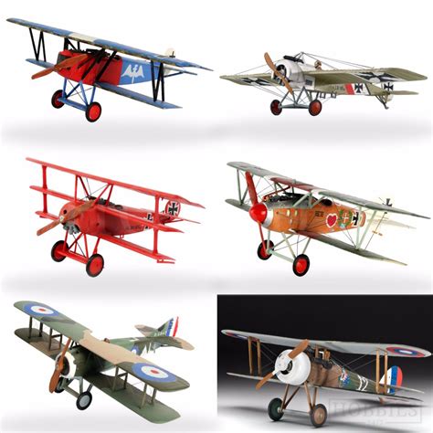 Revell 1 72 Model Kits Ww1 Aircraft Sopwith Camel Fokker Nieuport Bi