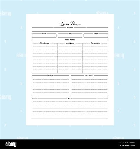Daily Lesson Planner For Students Kdp Interior Students Daily