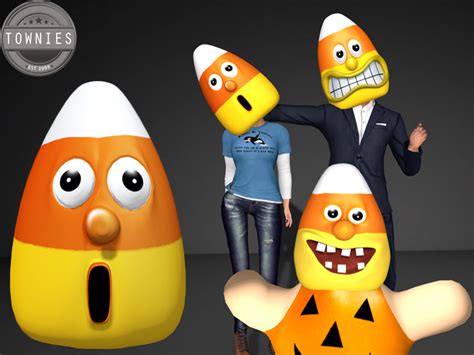 Second Life Marketplace Halloween Mask Candy Corn