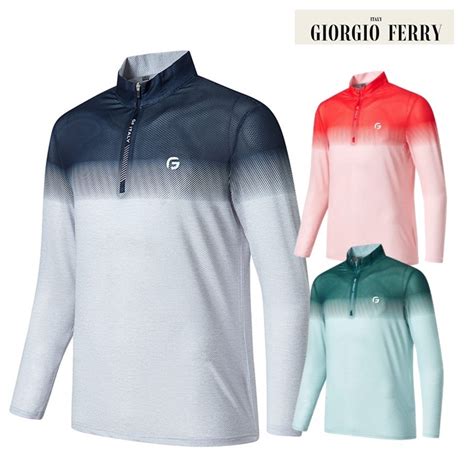 패션특가 조르지오페리 남성 그라데이션 하프넥 집업 U 딜팡 골프용품 전문쇼핑몰