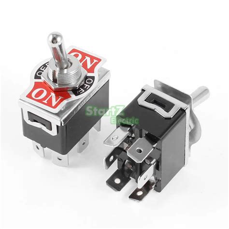 Pcs Black DPDT Position ON OFF ON Momentary Terminals Toggle Switch In Switches From Lights