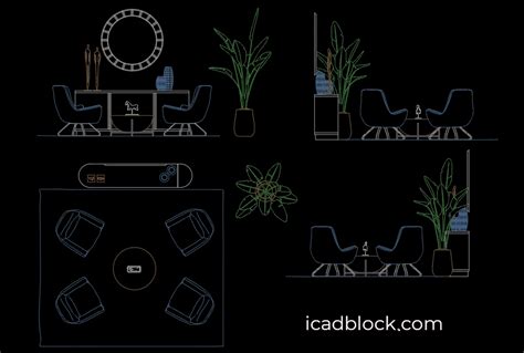 Sofa Chairs 2D Drawing In AutoCAD ICADBLOCK