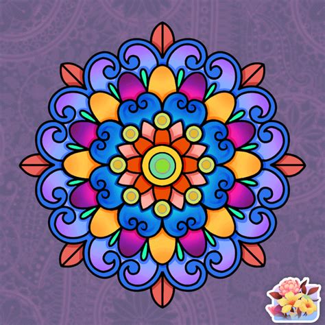 Color Your Own Mandala Flower