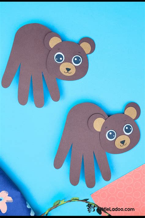 Handprint Bear Craft Free Template