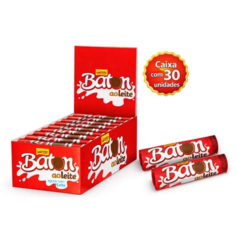 Chocolate Baton Ao Leite Garoto Caixa Com 30 Unidades De 16g Original