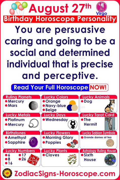 August 27th Birthday Zodiac Career Zodiac Guidance