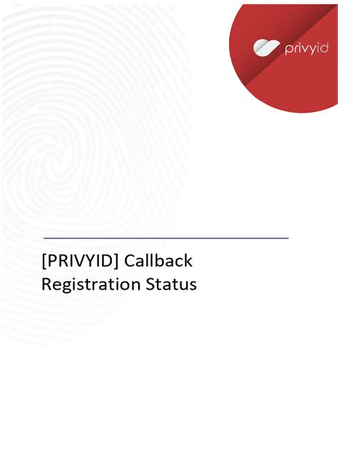 Privyid Callback Registration Status V12 Pdf Software Information Technology
