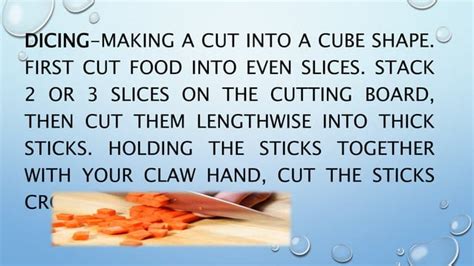 Ppt On Different Cutting Techniques Pptx Cooking Food And Drink