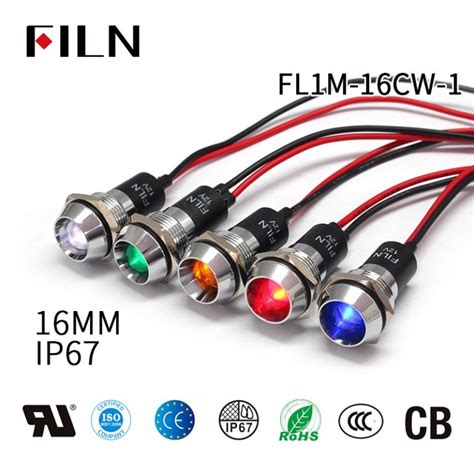 Green Pilot Light 16mm Ip67 Led Generator Metal Pilot Indicator Light