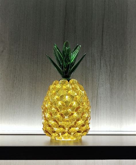 Handmade Glass Mini Pineapple Sculpture Ornament Blown Glass Pineapple
