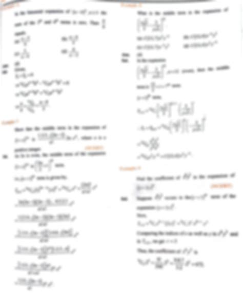 Solution Binomial Theorem Class 11 Maths Formulas And Solved Questions