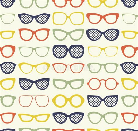 Seamless Eyeglasses Fabric Pattern Stock Vector Illustration Of Glasses Poster 51905035
