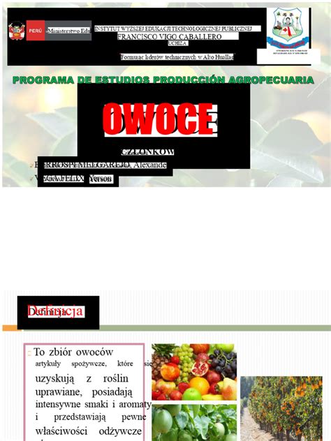Slajd Owoce Prezentacja Gotowa Pdf