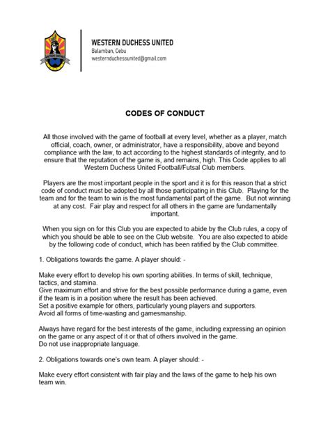 Codes Of Conduct Download Free Pdf Justice Crime And Violence