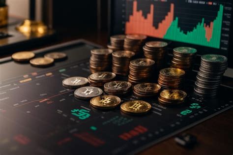 Premium Ai Image Crypto Currency Chart With Values Moving Up And Down