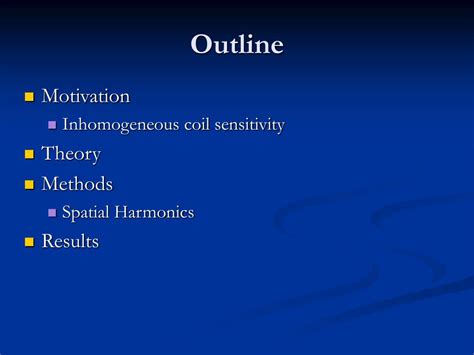 Ppt Magnetic Resonance Imaging Single Coil Sensitivity Mapping And
