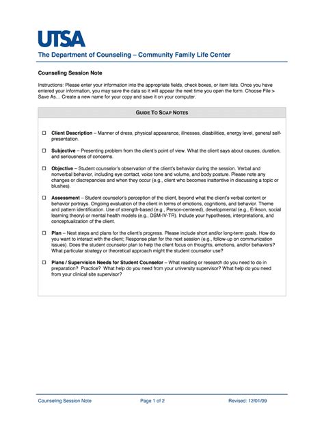 Fillable Online Counseling Session Note Fax Email Print Pdffiller