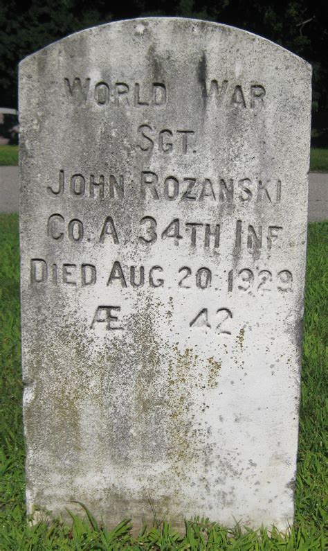 Sgt John Rozanski Onbekend 1929 Find A Grave Gedenkplek