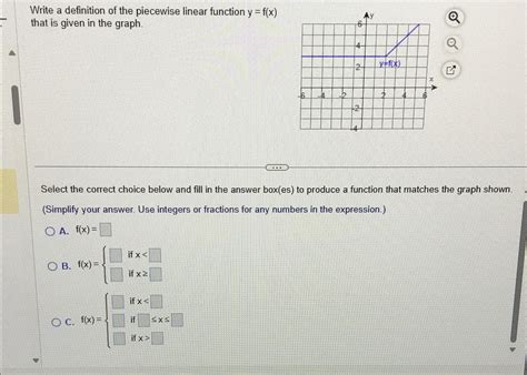 Solved Write A Definition Of The Piecewise Linear Function