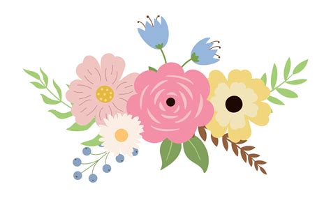 Colorful Flowers Clipart