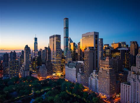 New York City Skyline At Sunrise