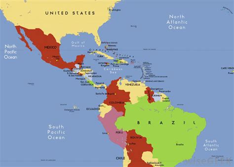 Map Central And South