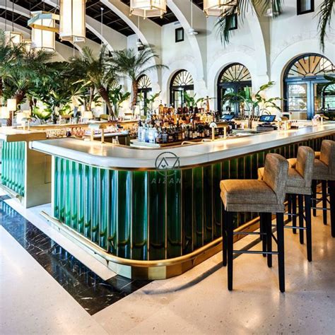 Custom Wooden Restaurant Bar Counter Large Wine Bar Counter Customized