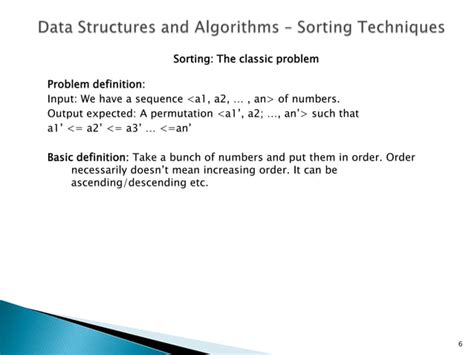 Lecture 2 data structures & algorithms - sorting techniques | PPT