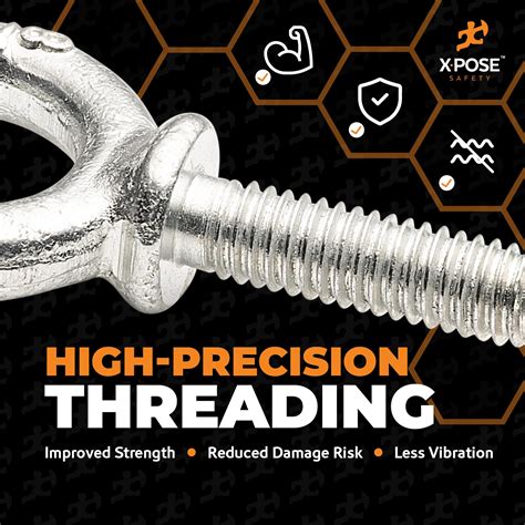 Xpose Safety Shoulder Eye Bolt 3 8 16 X 1 14 Industrial Strength Threaded