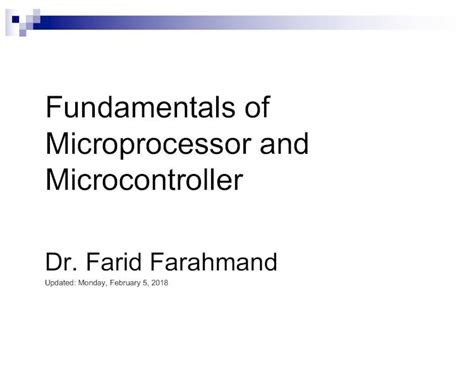 Pdf Fundamentals Of Microprocessor And Chapter 1 Microcontrollerweb