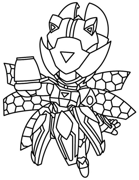 Coloriage Brawl Stars Stranger Things Polly Mécha Lotus 81
