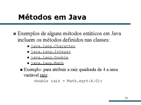 Classes E Objetos Em Java Disciplina Programao Orientada