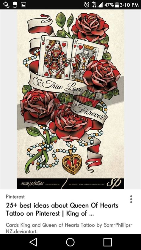 Pin By Chelle Cole On Body Art I Like Queen Of Hearts Tattoo King Of