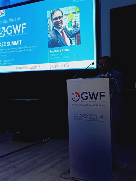 Honored To Be Invited As A Speaker At The Geospatial World Forum Held