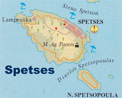 Spetses Mappa Mappa Grecia