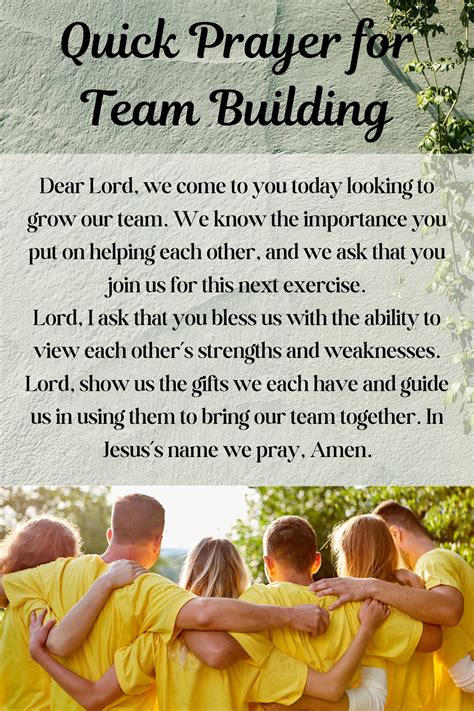 7 Impactful Prayers For Team Building Grace And Prayers