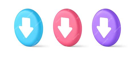 premium vector arrow down button keyboard navigation pointer