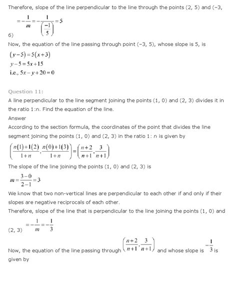 Ncert Solutions For Class 11th Maths Chapter 10 Straight Lines