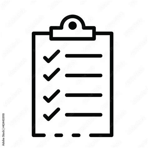 Check List Icon Vector Isolated On White Background Eps 10 Web Icon In