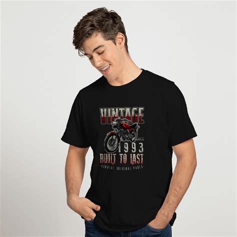 Moto Vintage Motards Motard Anniversaire 1993 T Shirts Hommes T Shirt