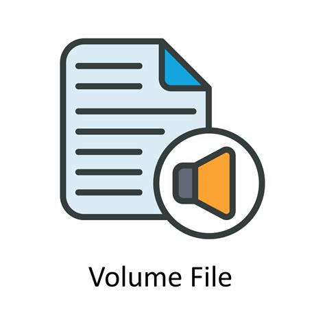 Volume File Vector Fill Outline Icon Design Illustration User Interface Symbol On White