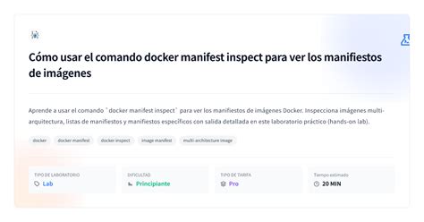 Cómo Usar El Comando Docker Manifest Inspect Para Ver Los Manifiestos