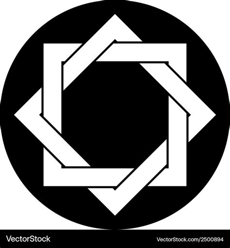 Eight Point Star Symbol Royalty Free Vector Image