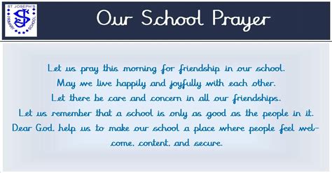 Our School Prayer St Josephs Catholic Primary School
