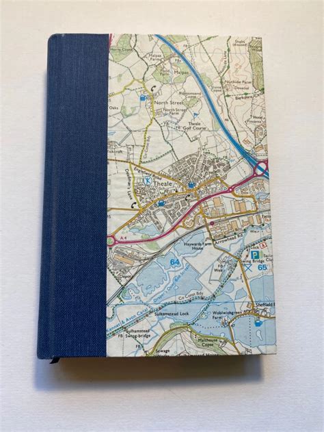 Map Journal Theale In Blue Odd Bindings Handbound Book