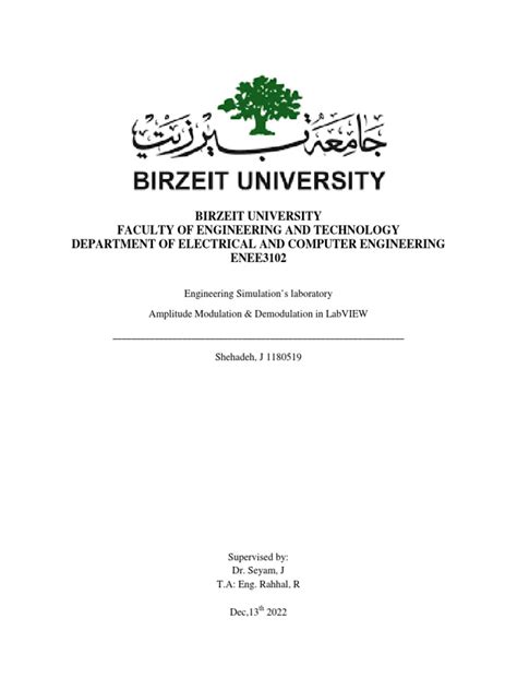 labview experiment report pdf modulation information and