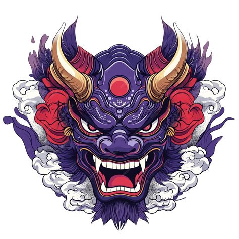 Oni Mask Logo Vector Art Premium Ai Generated Vector