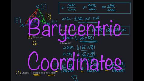 A Glance At The Barycentric Coordinates Youtube