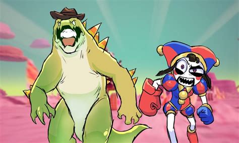Godzilla Pomni And Gummigoo Godzilla And 4 More Drawn By