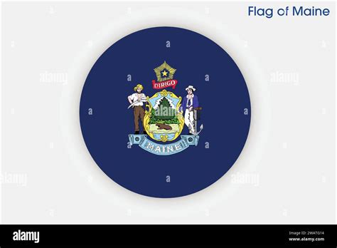 High Detailed Flag Of Maine Maine State Flag National Maine Flag